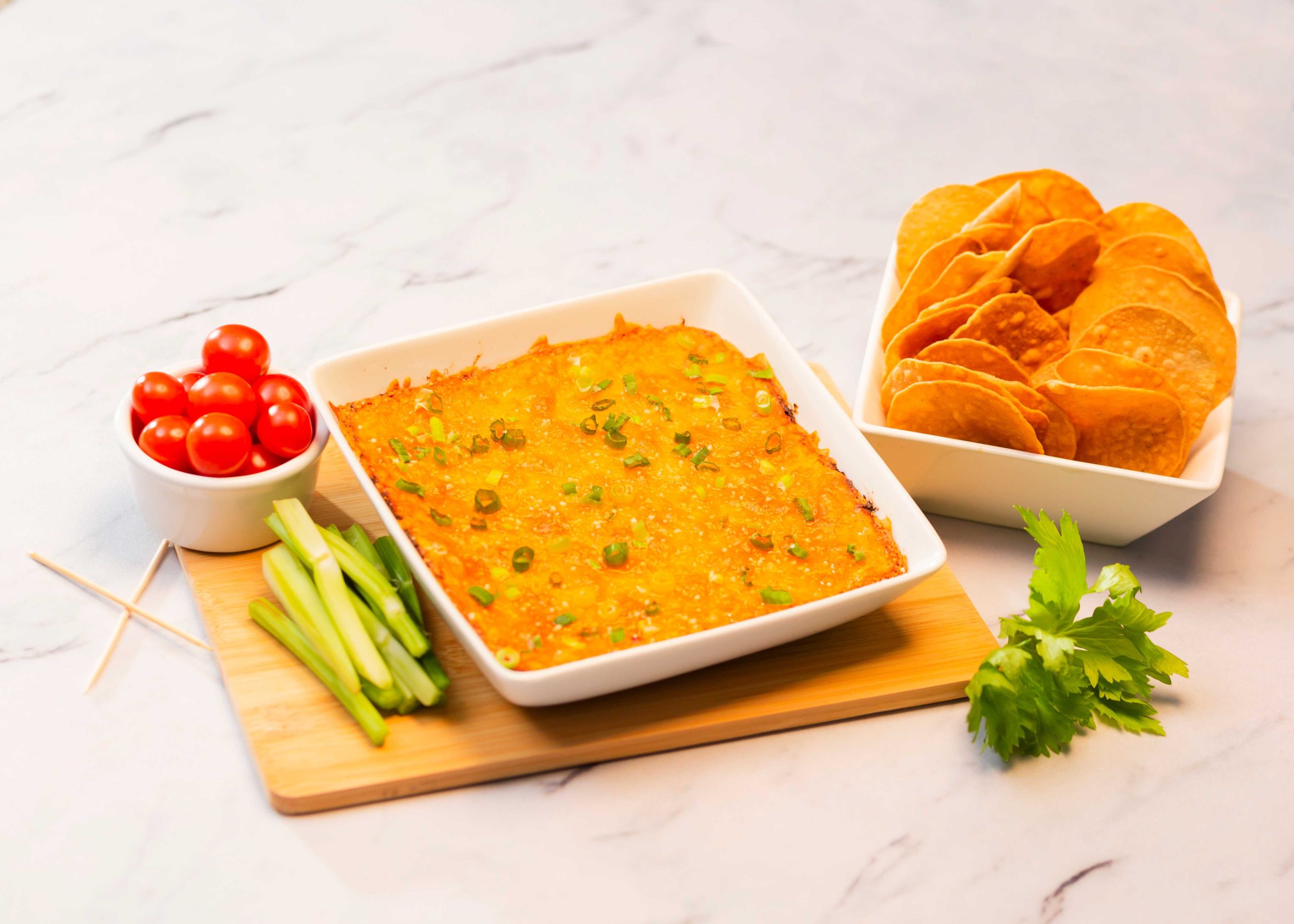 DIP DE POLLO EN SALSA BUFFALO - Tip Top